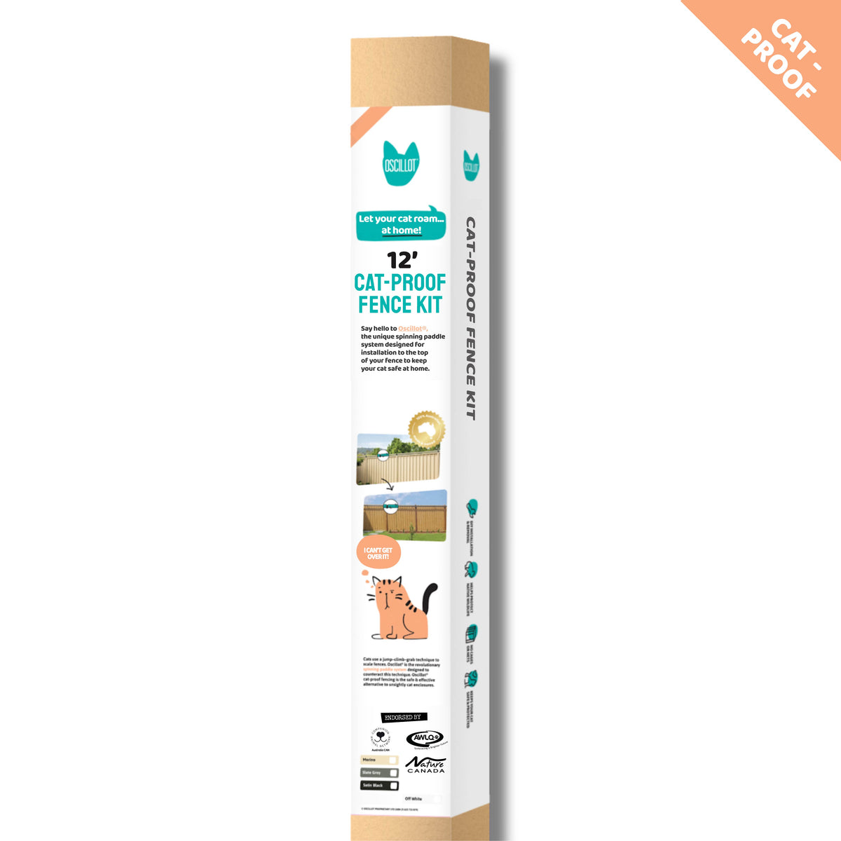 12 Foot Cat Proof fence kit – Cat-Proof Fence Rollers | Oscillot® North ...